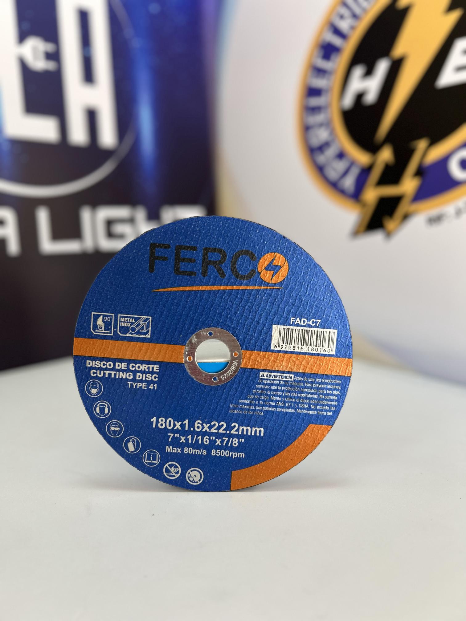 DISCO DE CORTE METAL 7" X 1/8" X 7/8" - Hyper Eléctricos